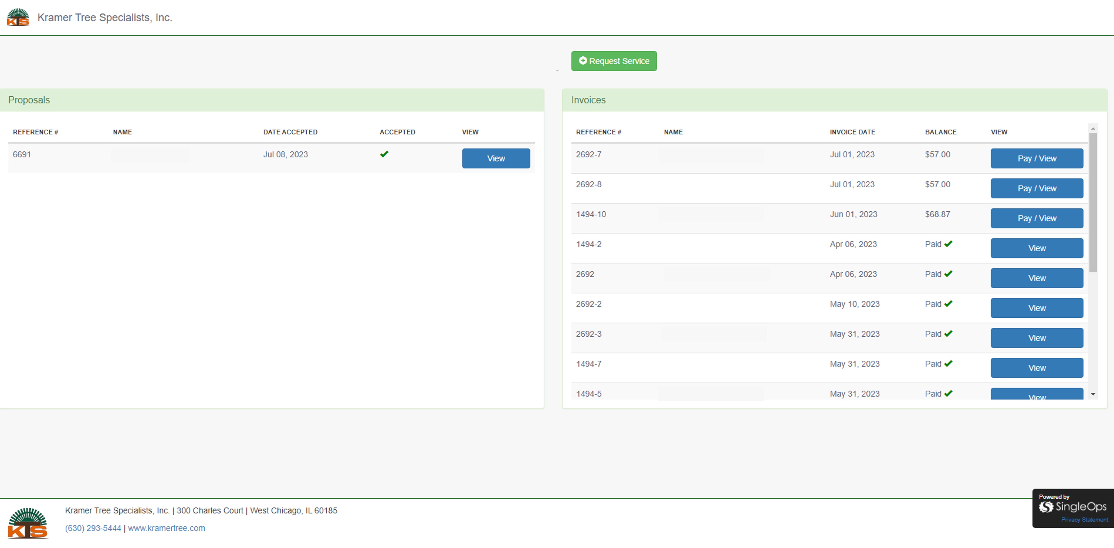 Client Portal – Kramer Tree Specialists